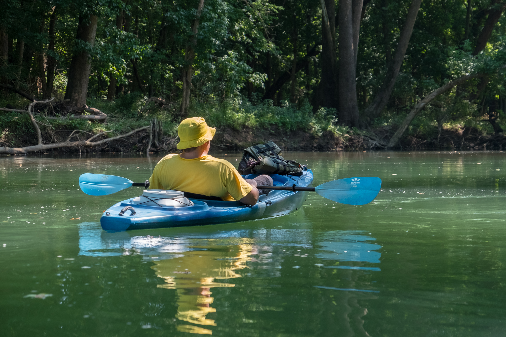 Kayaking on the James River above Lake Springfield - Ozarks Walkabout